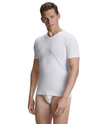 Falke Herren Unterw&auml;sche Daily Climate Control Outlast V Neck M S/s Ts Baumwolle schnelltrocknend 1 St&uuml;ck, Wei&szlig; White 2000, 3XL
