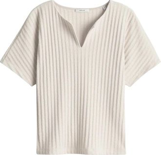 OPUS Ripp-T-Shirt - - Tops - Damen - Wei&szlig; - S