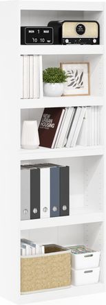 Furinno JAYA Enhanced Home 5-stufiges Regal-Bücherregal, Weiß