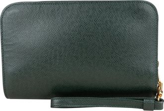 Louis Vuitton Crossbody Bags - Louis Vuitton Green Taiga Leather Baikal Clutch - Gr. unisize - in Grün - für Damen