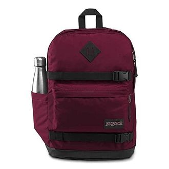 Jansport West Break Sac &agrave; dos pour Ordinateur Portable dans Russet Rouge - 15 Manche Interne - Avant Zipp&eacute; Organisateur avec Cl&eacute; Fob et Poche Lat&eacute;rale pour Bou