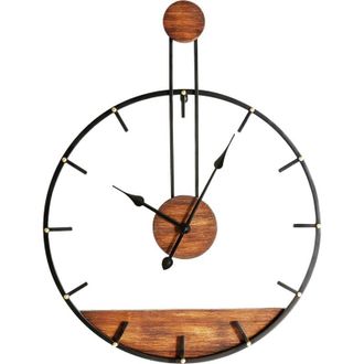 Beliani Wanduhr TAUGON 60 cm Metall Schwarz