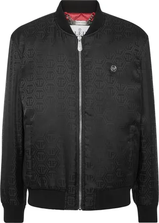 Philipp Plein Nylon Bomber Jacquard Monogram