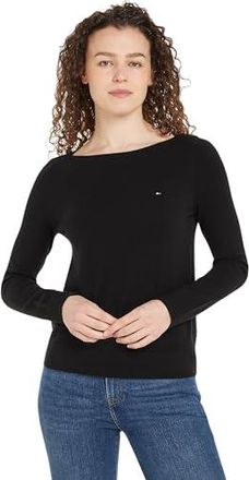 Tommy Hilfiger Femme Pull en Maille, Noir (Black), XXS