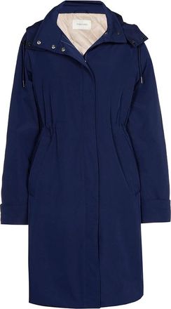 Marie M&eacute;ro Femme, Manteaux, Bleu, Taille: 48 FR Longue parka &agrave; capuche