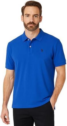 U.S.Polo Association Polo classique pour homme, fermeture &agrave; deux boutons, chemise de golf tendance d&eacute;t&eacute;, Bleu Ouest, Taille XL