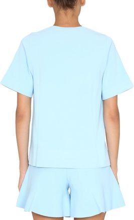 Stella McCartney Asymmetrical Hemline T-Shirt - Blue