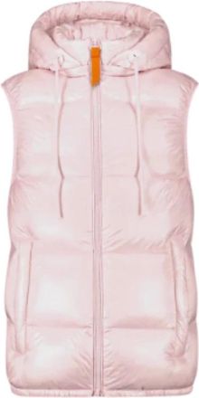 Gertrude Homme, Vestes, Rose, Taille: M Veste doudoune sans manches en nylon brillant