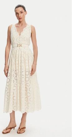 Twin-Set Sommerkleid 251TT2360 &Eacute;cru Regular Fit