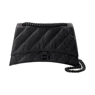 Balenciaga Gepolsterte Leder-Schultertasche in Schwarz - - Bags - Damen - Schwarzk - ONE SIZE