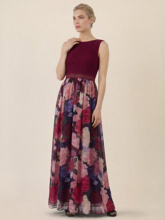 Apart Abendkleid mit Spitzenoberteil & Blumenrock