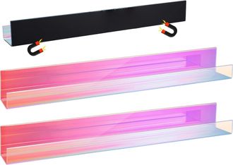 Generic Magnetisches Bücherregal - magnetischer Buch-Organizer | 2 Stück Regale Wiederverwendbarer Küchenorganisator aus Acryl, schwimmender Kühlschrank-Rack 