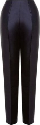 Alberta Ferretti Femme, Pantalons, Bleu, Taille: 38 FR Pleated Mikado Pantalons