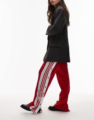 adidas Originals Adibreak - Pantalon de surv&ecirc;tement - Rouge et blanc