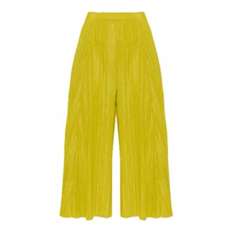 Issey Miyake Wide Pantalons - Femme - Pantalons - Vert - Taille: 42 FR
