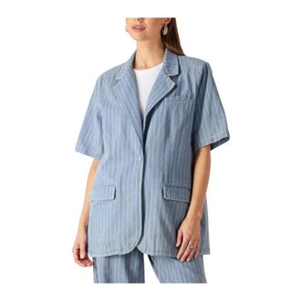Second Female Layne SS Blazer Set - - Jackets - Damen - Blau - L