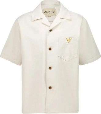 Valentino Garavani Homme, Chemises, Beige, Taille: L Chemise de bowling en denim