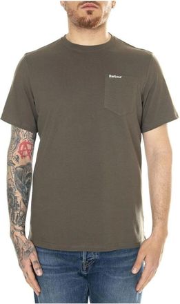 Barbour Homme, Tops, Brun, Taille: 2XL Crew Neck T-Shirt