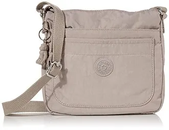 Kipling Sebastian, Sac à bandoulière Femme, Gris Gris, 9 L x 8.5 H x 1.75 D