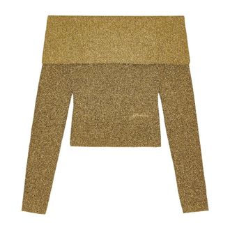 Ganni Femme, Pulls, Jaune, Taille: 40 FR Pull en maille Doubleface