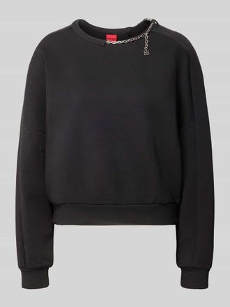 HUGO BOSS Boxy Fit Sweatshirt aus Baumwoll-Mix Modell Denrietta