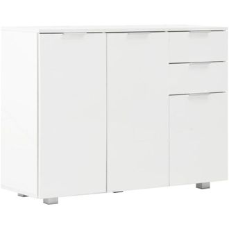 vidaXL Sideboard Hochglanz-Wei&szlig; 107x35x80,5 cm Vidaxl