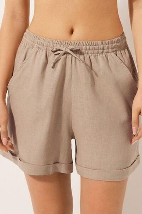 Calzedonia Kurze Shorts Aus Leinen Und Viskose Hautfarben