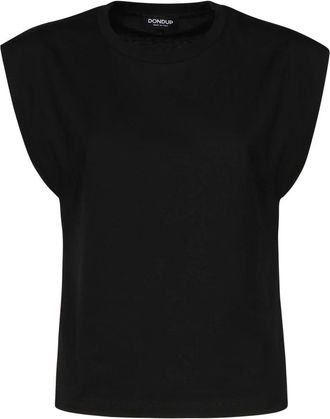 Dondup Femme, Tops, Noir, Taille: 42 FR T-shirt giromaniche
