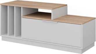 Vicco Lowboard Betti, Fernsehtisch, Weiß/Sonoma, 120 x 49.9 cm