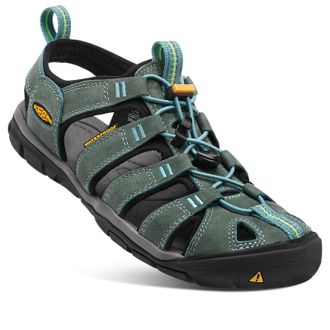 Keen CLEARWATER CNX LEATHER, Damen Aqua Schuhe, Mehrfarbig (mineral blue/yellow 1014371), 40.5 EU (7.5 UK)