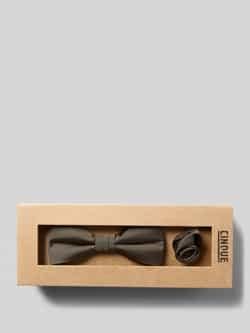 Cinque Fliege und Einstecktuch aus Seide Modell PIO