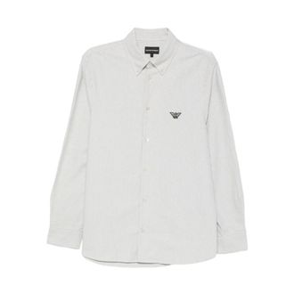 Emporio Armani Nadelstreifen-Button-Down-Hemd - - Shirts - Herren - Blau - M