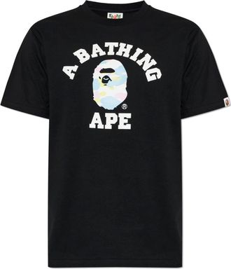 A Bathing Ape A Bathing Ape, Homme, Tops, Noir, Taille: S Logo T-Shirt
