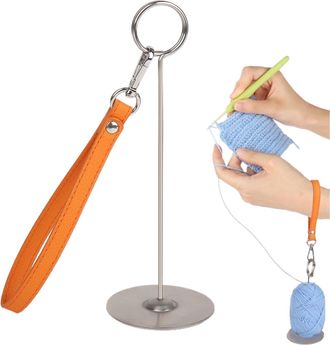 Generic Garnhalter f&uuml;r das Handgelenk - Tragbarer Garnhalter f&uuml;r Strick- und H&auml;kelarbeiten, Organizer ohne Verheddern, verstellbare Manschette f&uuml;r einfachen Z