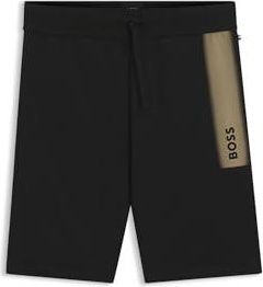 BOSS Hommes Authentic Shorts Short en Molleton de Coton avec Logo &agrave; Rayures en d&eacute;grad&eacute;