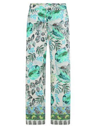 Peter Hahn 7/8-Hose Sanne Green Cotton weiss