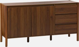 Sweeek Sweeek - Buffet Decorazione Legno 2 Porte 3 Cassetti 150cm