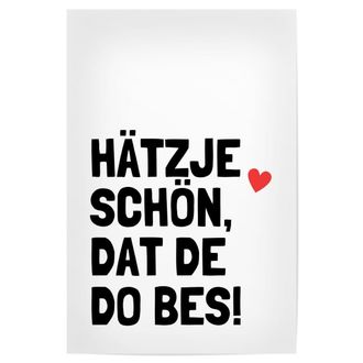 artboxONE Poster 30x20 cm St&auml;dte/K&ouml;ln H&auml;tzje, sch&ouml;n, dat de do BES - Bild Herz Gastfreundschaft herein