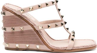 Valentino Garavani sandales &agrave; ornements Rockstud 100 mm - Tons neutres