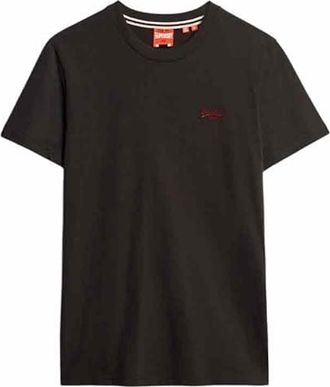 Superdry Essential Logo EMB Tee T-Shirt, Carbon Black, XXL Mens