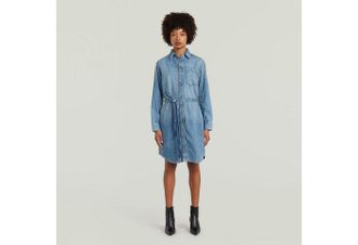 G-Star Midikleid Shirt Dress Belt ls wmn
