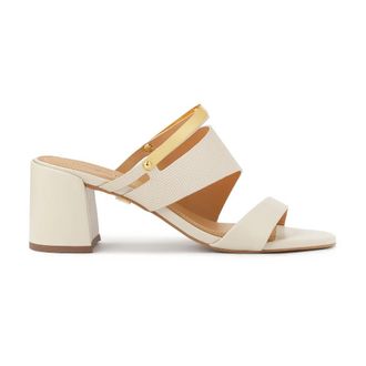 Kazar Pantoletten mit Absatz und Metallriemen-Dekoration - - Shoes - Damen - Wei&szlig; - 37 EU