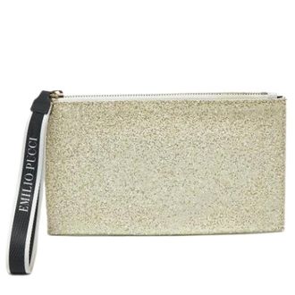 Emilio Pucci Pochette en satin Pre-owned - Femme - Pre-owned - Beige - Taille: ONE Size