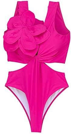Generic Maillot De Bain 1 Pieces Femme Short Taille Haute sans Manches à Volants Floraux Sexy de Couleur Unie (M)