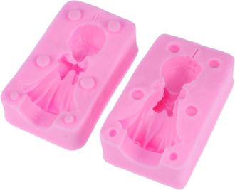 Aboofan Silikon Fondant Kerzenform Lebensmittelecht Diy Engel Kerzengießform Rosa Junge Kuchen Dekorationsform Backform Pralinenform Wachsform Für Schokolade 