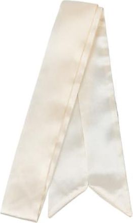 Generico &Eacute;charpe &eacute;troite en mousseline de soie pour femme, 100x4 cm, accessoire pour cheveux et sac avec ruban uni, beige, taille unique