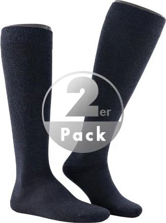 Hudson Herren Socken blau Schur-Wolle unifarben