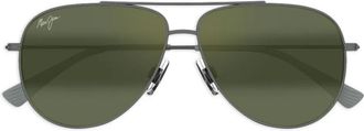 Maui Jim lunettes de soleil Hauoli XL &agrave; monture pilote - Gris