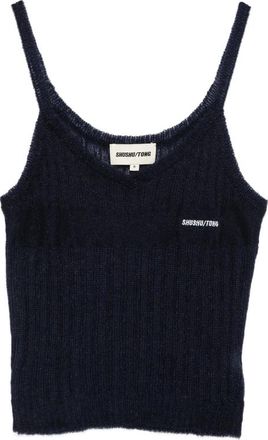 Shushu/Tong Ribbed Logo-embroidered Top