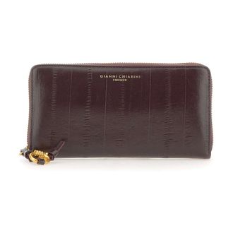 Gianni Chiarini Femme, Accessoires, Rouge, Taille: ONE Size Portefeuille zipp&eacute; en anguille